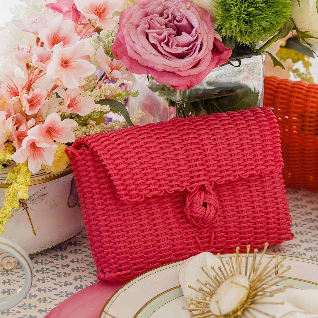 Clutch | Solid Rose Red – The Lilley Line